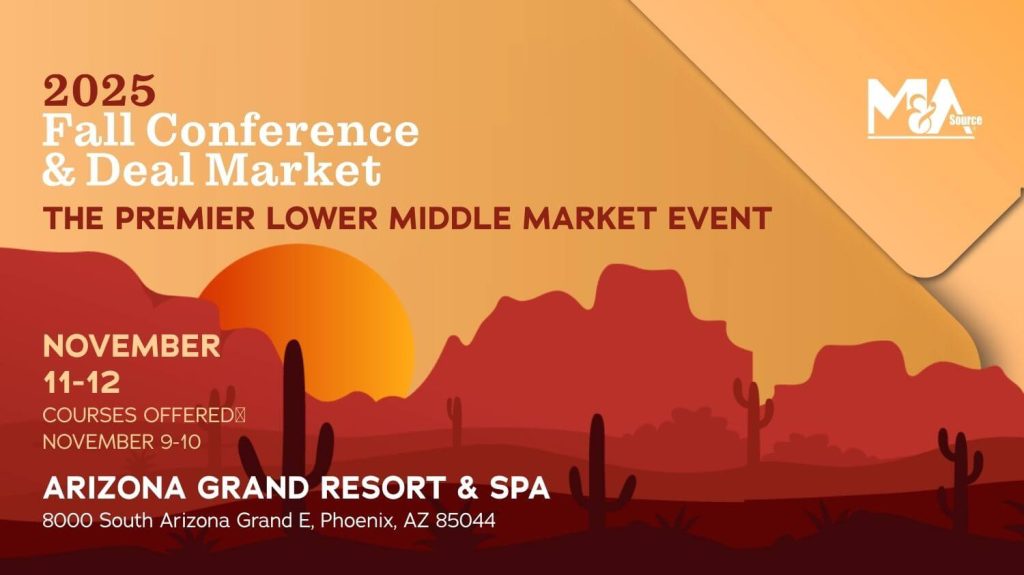 Register Now: 2025 Fall Conference & Deal Market | M&A Source
